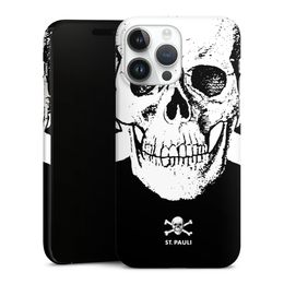 DeinDesign iPhone 14 Pro Max Handy Premium Case Smartphone Handyh&uuml;lle Schutzh&uuml;lle matt Totenkopf Fc St. Pauli Official Licensed Product Premium Case