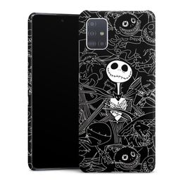 DeinDesign Galaxy A51 Handy Premium Case Smartphone Handyh&uuml;lle Schutzh&uuml;lle gl&auml;nzend Disney Nightmare Before Christmas Halloween Premium Case