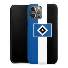 DeinDesign iPhone 12 Pro Max Handy Premium Case Smartphone Handyh&uuml;lle Schutzh&uuml;lle matt Stripes Hamburger Sv Hsv Premium Case