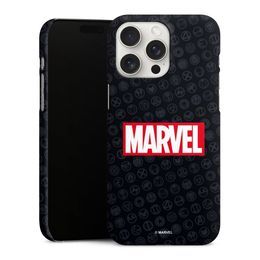 DeinDesign iPhone 15 Pro Max Handy Premium Case Smartphone Handyh&uuml;lle Schutzh&uuml;lle matt Logo Marvel Comic Premium Case