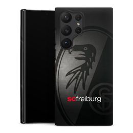 DeinDesign Galaxy S23 Ultra Handy Premium Case Smartphone Handyh&uuml;lle Schutzh&uuml;lle matt Official Licensed Product Sc Freiburg Metallic Look Premium Case
