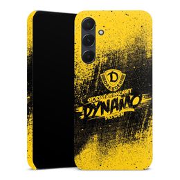 DeinDesign Galaxy A55 5G Handy Premium Case Smartphone Handyh&uuml;lle Schutzh&uuml;lle matt Logo Official Licensed Product Sg Dynamo Dresden Premium Case