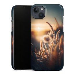 DeinDesign iPhone 14 Plus Handy Premium Case Smartphone Handyh&uuml;lle Schutzh&uuml;lle gl&auml;nzend Sun Pampasgras Nature Premium Case