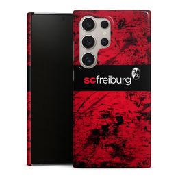 DeinDesign Galaxy S24 Ultra Handy Premium Case Smartphone Handyh&uuml;lle Schutzh&uuml;lle gl&auml;nzend Official Licensed Product Sc Freiburg Logo Premium Case