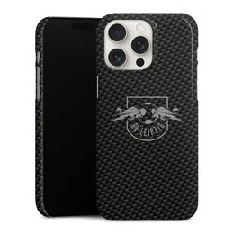 DeinDesign iPhone 15 Pro Max Handy Premium Case Smartphone Handyh&uuml;lle Schutzh&uuml;lle gl&auml;nzend Rb Leipzig Carbon Metallic Look Premium Case