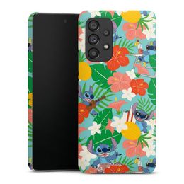 DeinDesign Galaxy A53 5G Handy Premium Case Smartphone Handyh&uuml;lle Schutzh&uuml;lle gl&auml;nzend Disney Movie Lilo & Stitch Premium Case