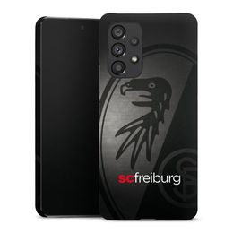 DeinDesign Galaxy A53 5G Handy Premium Case Smartphone Handyh&uuml;lle Schutzh&uuml;lle matt Sc Freiburg Official Licensed Product Metallic Look Premium Case