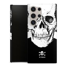 DeinDesign Galaxy S24 Ultra Handy Premium Case Smartphone Handyh&uuml;lle Schutzh&uuml;lle gl&auml;nzend Totenkopf Fc St. Pauli Official Licensed Product Premium Case