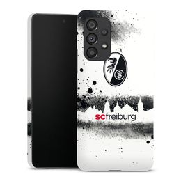 DeinDesign Galaxy A53 5G Handy Premium Case Smartphone Handyh&uuml;lle Schutzh&uuml;lle matt Logo Sc Freiburg Skyline Premium Case