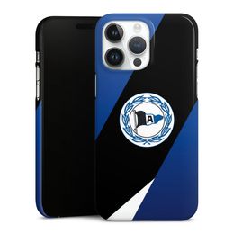 DeinDesign iPhone 14 Pro Max Handy Premium Case Smartphone Handyh&uuml;lle Schutzh&uuml;lle gl&auml;nzend Official Licensed Product Dsc Arminia Bielefeld Premium Case