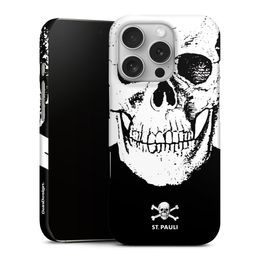 DeinDesign iPhone 16 Pro Handy Premium Case Smartphone Handyh&uuml;lle Schutzh&uuml;lle matt Totenkopf Fc St. Pauli Official Licensed Product Premium Case
