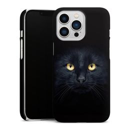DeinDesign iPhone 13 Pro Handy Premium Case Smartphone Handyh&uuml;lle Schutzh&uuml;lle matt Eye Cat Black Premium Case