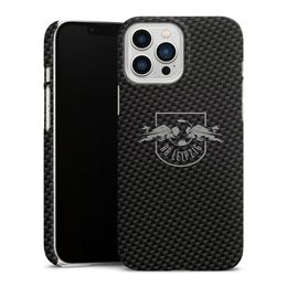 DeinDesign iPhone 13 Pro Max Handy Premium Case Smartphone Handyh&uuml;lle Schutzh&uuml;lle matt Rb Leipzig Carbon Metallic Look Premium Case