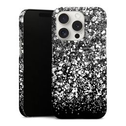 DeinDesign iPhone 15 Pro Handy Premium Case Smartphone Handyh&uuml;lle Schutzh&uuml;lle matt Muster Snowflake Glitzer Premium Case