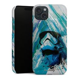 DeinDesign iPhone 15 Plus Handy Premium Case Smartphone Handyh&uuml;lle Schutzh&uuml;lle gl&auml;nzend Colourful Stormtrooper Star Wars Premium Case