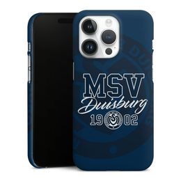 DeinDesign iPhone 14 Pro Handy Premium Case Smartphone Handyh&uuml;lle Schutzh&uuml;lle matt Soccer Merchandise Msv Duisburg Premium Case