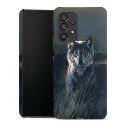DeinDesign Galaxy A53 5G Handy Premium Case Smartphone Handyh&uuml;lle Schutzh&uuml;lle matt Nature Painting Wolf Premium Case
