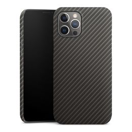 DeinDesign iPhone 12 Pro Max Handy Premium Case Smartphone Handyh&uuml;lle Schutzh&uuml;lle matt Carbon Metallic Look Muster Premium Case