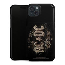 DeinDesign iPhone 15 Plus Handy Premium Case Smartphone Handyh&uuml;lle Schutzh&uuml;lle gl&auml;nzend Official Licensed Product Rock Or Bust Acdc Premium Case