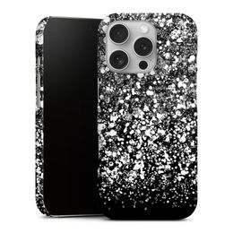 DeinDesign iPhone 16 Pro Handy Premium Case Smartphone Handyh&uuml;lle Schutzh&uuml;lle matt Muster Snowflake Glitzer Premium Case