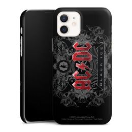 DeinDesign iPhone 12 Handy Premium Case Smartphone Handyh&uuml;lle Schutzh&uuml;lle matt Merchandise Black Ice Acdc Premium Case