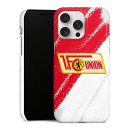 DeinDesign iPhone 15 Pro Max Handy Premium Case Smartphone Handyh&uuml;lle Schutzh&uuml;lle gl&auml;nzend 1. Fc Union Berlin Logo Official Licensed Product Premium Case
