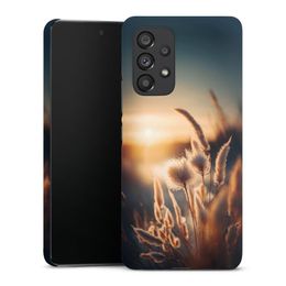 DeinDesign Galaxy A53 5G Handy Premium Case Smartphone Handyh&uuml;lle Schutzh&uuml;lle gl&auml;nzend Nature Pampasgras Sun Premium Case