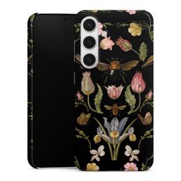 DeinDesign Galaxy S24 Handy Premium Case Smartphone Handyh&uuml;lle Schutzh&uuml;lle gl&auml;nzend Flower Wreath Bee Blossom Premium Case