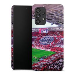 DeinDesign Galaxy A53 5G Handy Premium Case Smartphone Handyh&uuml;lle Schutzh&uuml;lle gl&auml;nzend Stadium Fcb Fc Bayern M&uuml;nchen Premium Case