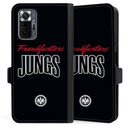 DeinDesign Xiaomi Redmi Note 10 Pro Handy Klapph&uuml;lle Handyh&uuml;lle aus Kunst Leder schwarz Flip Case Eintracht Frankfurt Sge Official Licensed Product Sideflip mit 