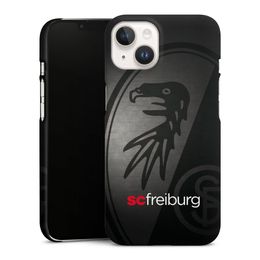 DeinDesign iPhone 14 Handy Premium Case Smartphone Handyh&uuml;lle Schutzh&uuml;lle matt Official Licensed Product Sc Freiburg Metallic Look Premium Case