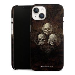 DeinDesign iPhone 14 Handy Premium Case Smartphone Handyh&uuml;lle Schutzh&uuml;lle matt Gothic Art Skulls Premium Case