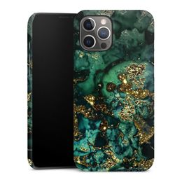 DeinDesign iPhone 12 Pro Max Handy Premium Case Smartphone Handyh&uuml;lle Schutzh&uuml;lle matt Marble Muster Glitzer Premium Case