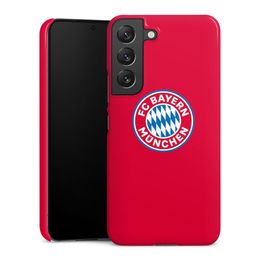 DeinDesign Galaxy S22 Handy Premium Case Smartphone Handyh&uuml;lle Schutzh&uuml;lle gl&auml;nzend Fc Bayern M&uuml;nchen Fcb Logo Premium Case