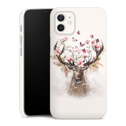 DeinDesign iPhone 12 mini Handy Premium Case Smartphone Handyh&uuml;lle Schutzh&uuml;lle matt Deer Flowers Animals Premium Case