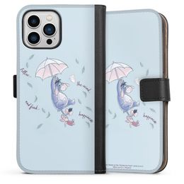 DeinDesign iPhone 13 Pro Max Handy Klapph&uuml;lle Handyh&uuml;lle aus Kunst Leder schwarz Flip Case Official Licensed Product Winnie The Pooh Eeyore Disney Sideflip mit 