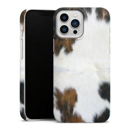 DeinDesign iPhone 13 Pro Max Handy Premium Case Smartphone Handyh&uuml;lle Schutzh&uuml;lle matt Cow Fur Cow Skin Premium Case
