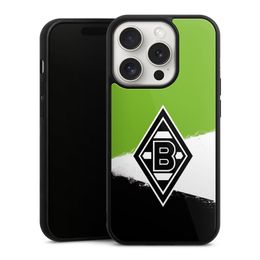 DeinDesign iPhone 15 Pro Handy Gallery Case Handyh&uuml;lle 9H Geh&auml;rtetes Glas R&uuml;ckseite H&uuml;lle Borussia M&ouml;nchengladbach Bmg Official Licensed Product Gallery Case