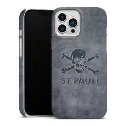 DeinDesign iPhone 13 Pro Max Handy Premium Case Smartphone Handyh&uuml;lle Schutzh&uuml;lle matt Logo Fc St. Pauli Concrete Premium Case