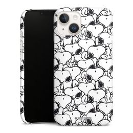 DeinDesign iPhone 14 Handy Premium Case Smartphone Handyh&uuml;lle Schutzh&uuml;lle matt Peanuts Snoopy Muster Premium Case