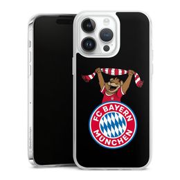DeinDesign iPhone 14 Pro Max Handy Silikon H&uuml;lle Case transparent Handyh&uuml;lle Bernie Official Licensed Product Fc Bayern M&uuml;nchen Silikon Case