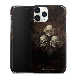 DeinDesign iPhone 11 Pro Handy Premium Case Smartphone Handyh&uuml;lle Schutzh&uuml;lle gl&auml;nzend Gothic Skulls Art Premium Case