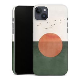 DeinDesign iPhone 14 Plus Handy Premium Case Smartphone Handyh&uuml;lle Schutzh&uuml;lle gl&auml;nzend Sunshine Bird Sunset Premium Case