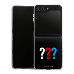 DeinDesign Galaxy Z Flip 5 Handy Hard Case Schutzh&uuml;lle transparent Smartphone Handy H&uuml;lle Official Licensed Product Logo Die Drei ??? Hard Case