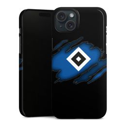DeinDesign iPhone 15 Plus Handy Premium Case Smartphone Handyh&uuml;lle Schutzh&uuml;lle gl&auml;nzend Official Licensed Product Hsv Hamburger Sv Premium Case
