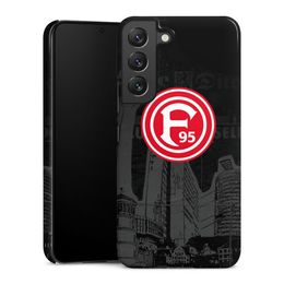 DeinDesign Galaxy S22 Handy Premium Case Smartphone Handyh&uuml;lle Schutzh&uuml;lle gl&auml;nzend Official Licensed Product Logo Fortuna D&uuml;sseldorf Premium Case