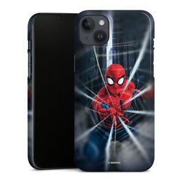 DeinDesign iPhone 14 Plus Handy Premium Case Smartphone Handyh&uuml;lle Schutzh&uuml;lle gl&auml;nzend Kinofilm Marvel Spiderman Premium Case