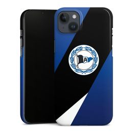 DeinDesign iPhone 14 Plus Handy Premium Case Smartphone Handyh&uuml;lle Schutzh&uuml;lle gl&auml;nzend Official Licensed Product Dsc Arminia Bielefeld Premium Case