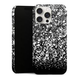 DeinDesign iPhone 15 Pro Max Handy Premium Case Smartphone Handyh&uuml;lle Schutzh&uuml;lle gl&auml;nzend Muster Snowflake Glitzer Premium Case