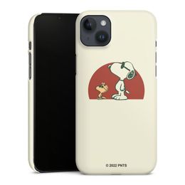DeinDesign iPhone 14 Plus Handy Premium Case Smartphone Handyh&uuml;lle Schutzh&uuml;lle gl&auml;nzend Snoopy Official Licensed Product Kindheit Premium Case
